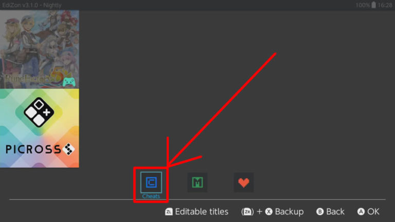 EdiZonのチートファイル配置場所とID確認方法 – もぐ淡々