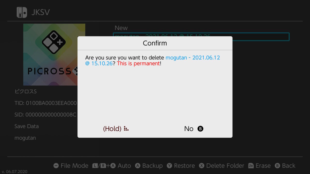セーブデータはJKSVにお任せ！「JKSV」 – もぐ淡々