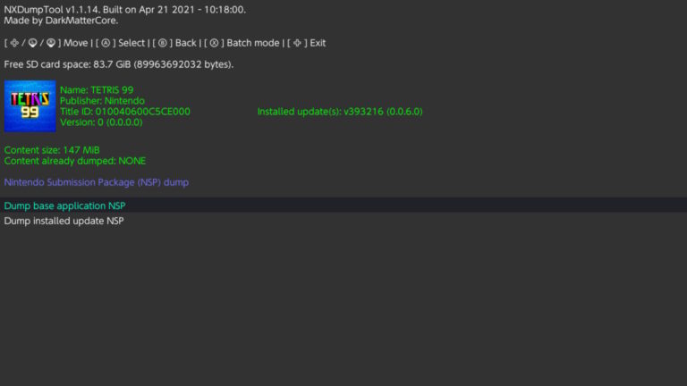 SwitchのゲームやDLCをバックアップできる「nxdumptool」 – もぐ淡々