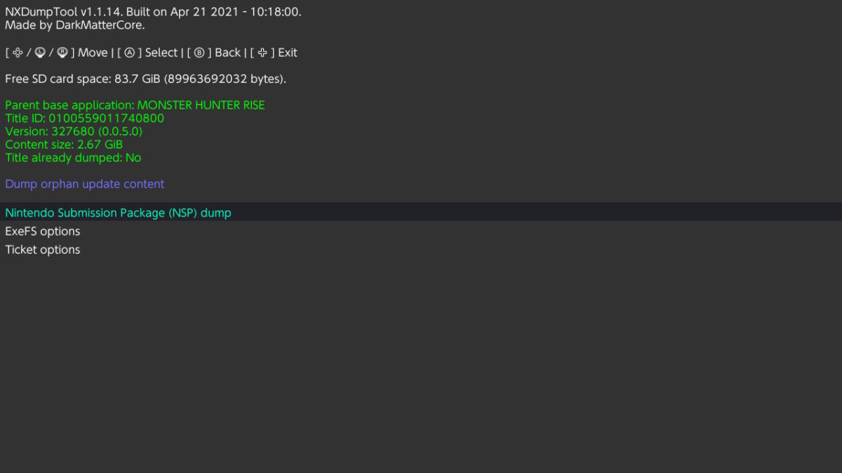 SwitchのゲームやDLCをバックアップできる「nxdumptool」 – もぐ淡々