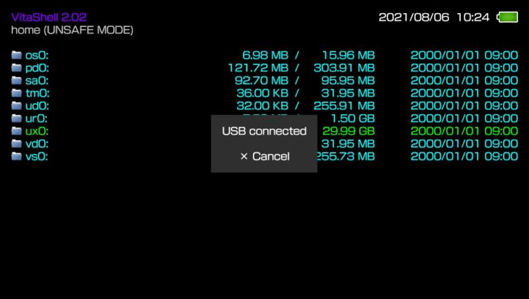 2022年更新版 PS Vitaをダウングレードしてみる。(FW3.67～3.74→3.65) [ modoru ] – もぐ淡々
